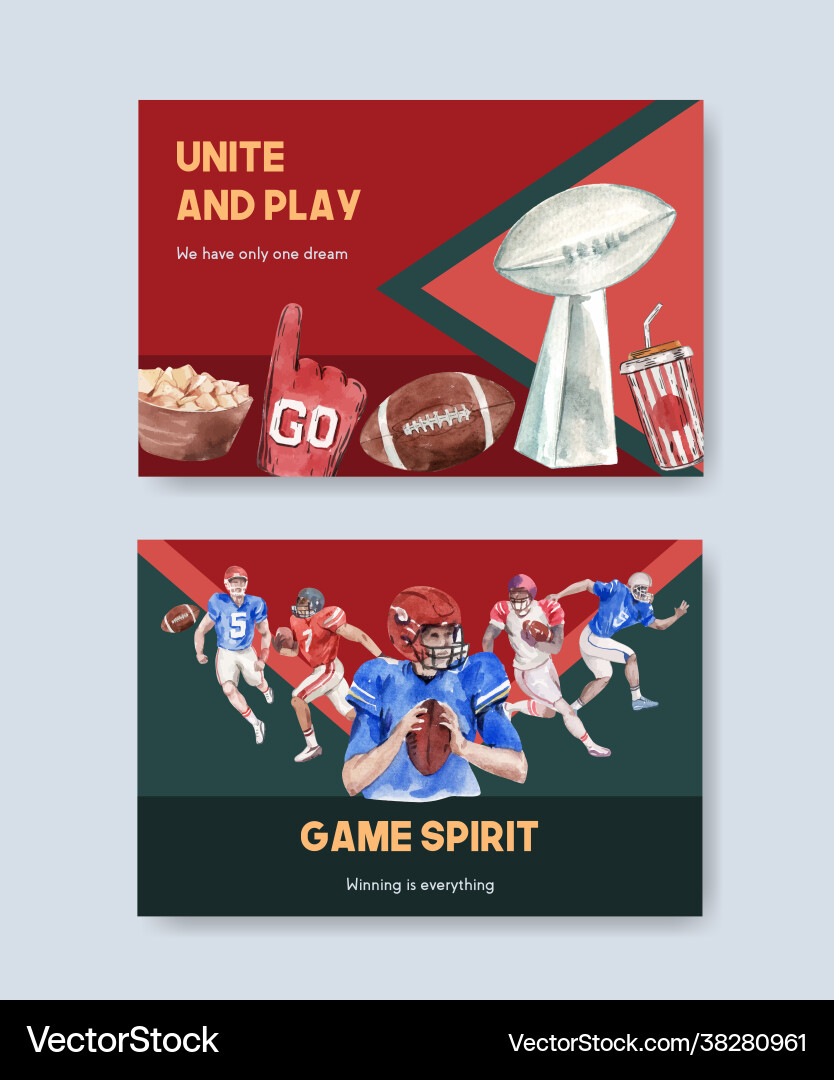 Billboard template with super bowl sport concept Vector Image
