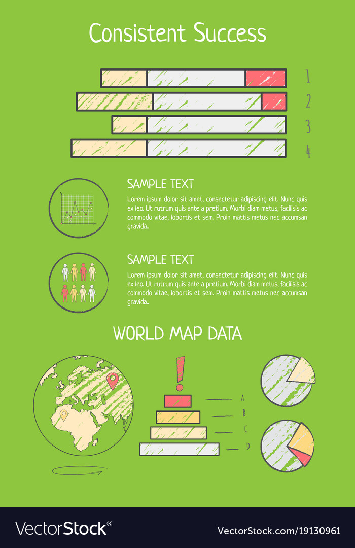 Consistent success analysis Royalty Free Vector Image