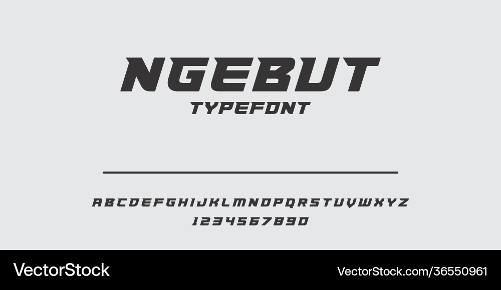 Custom font for automotive logo Royalty Free Vector Image