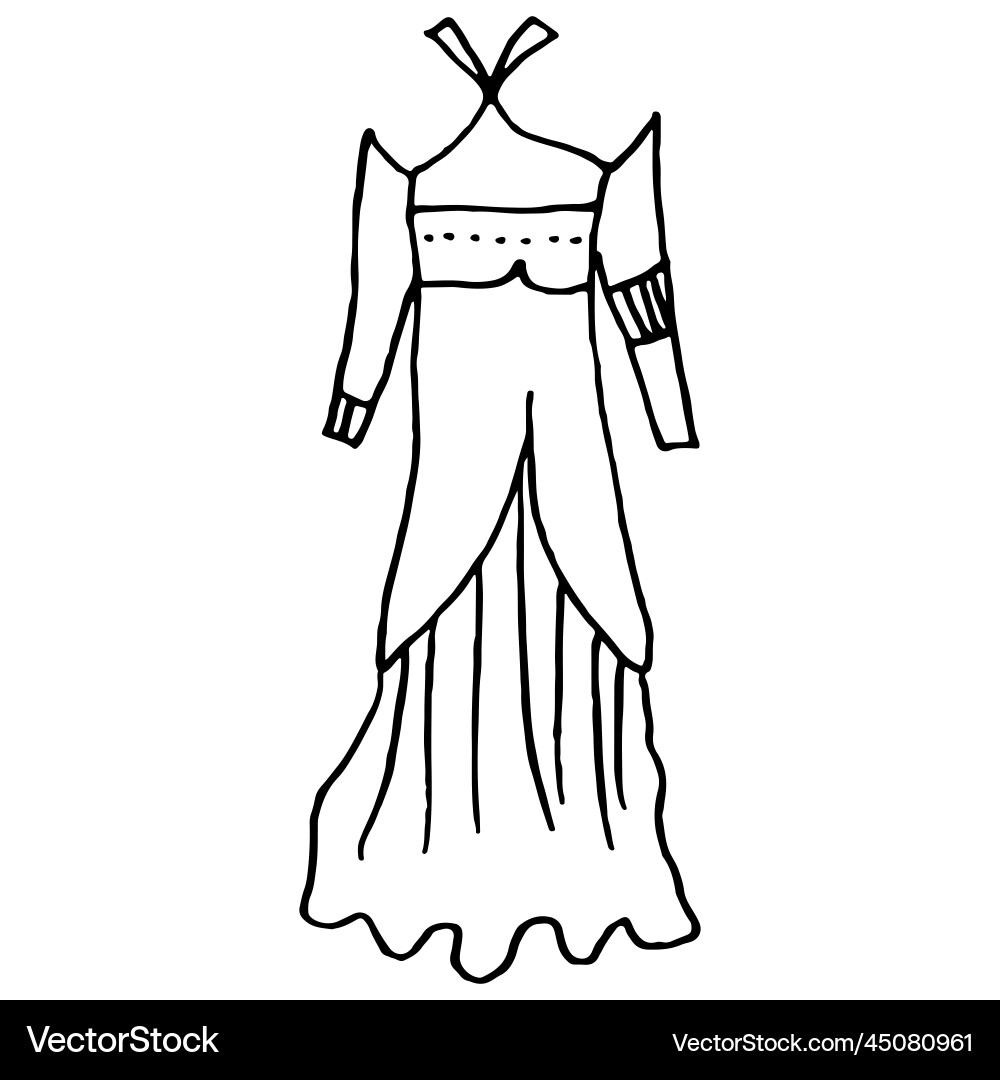 Doodle hand drawing with kid clothes Royalty Free Vector