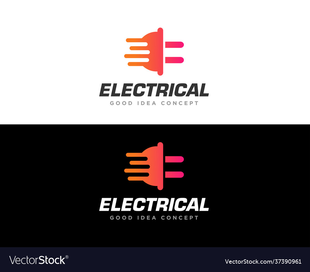 Electrical logo design Royalty Free Vector Image