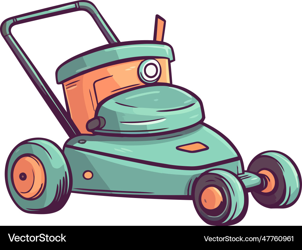 Gardening equipment lawn mower Royalty Free Vector Image