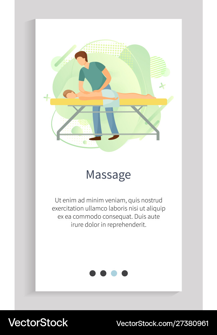 Massage spa procedure relaxing person Royalty Free Vector