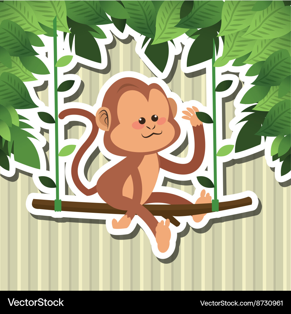 Monkey design animal and cartoon concept Vector Image