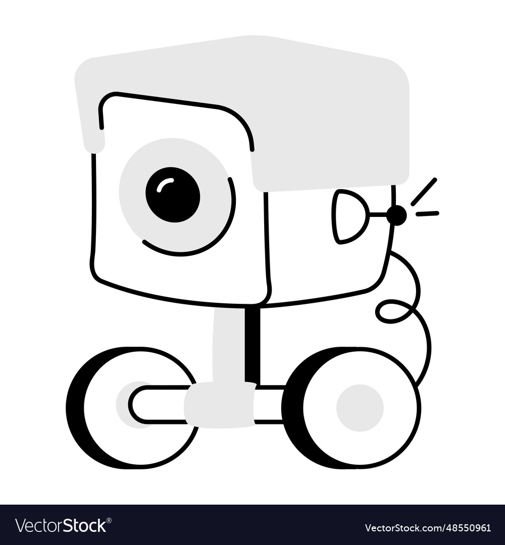 Robot camera Royalty Free Vector Image - VectorStock
