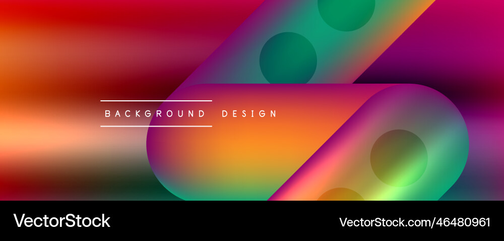Round shapes and lines with fluid gradients Vector Image