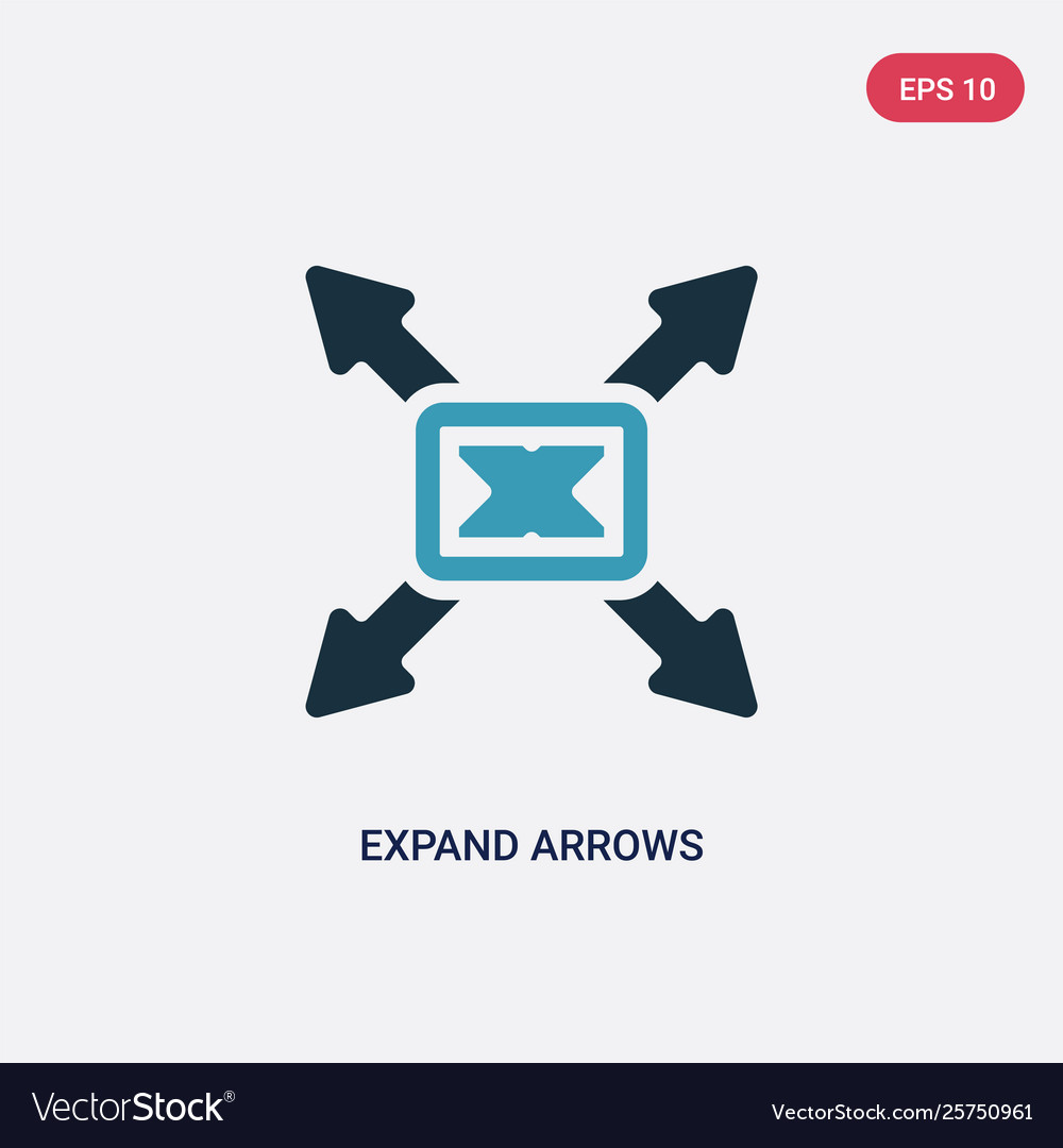 Two color expand arrows icon from user interface Vector Image Two color expand arrows icon from user interface Vector Image