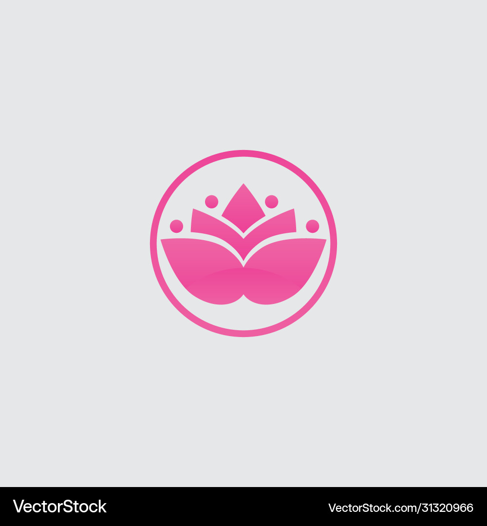 Lotus flower logo and symbol Royalty Free Vector Image