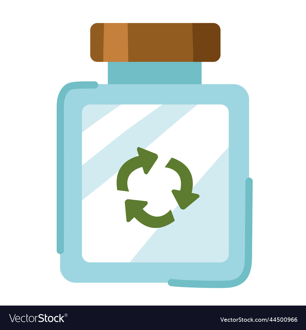 Reusable glass bottle container Royalty Free Vector Image