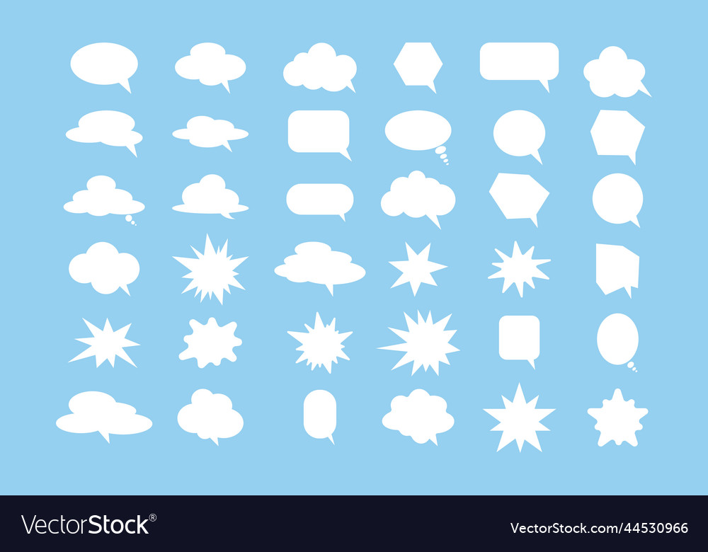 Speech bubbles set Royalty Free Vector Image - VectorStock