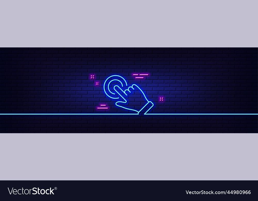Touchscreen gesture line icon click hand sign Vector Image Touchscreen gesture line icon click hand sign Vector Image