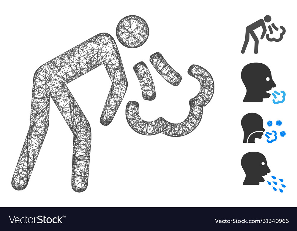 Vomiting web mesh Royalty Free Vector Image - VectorStock