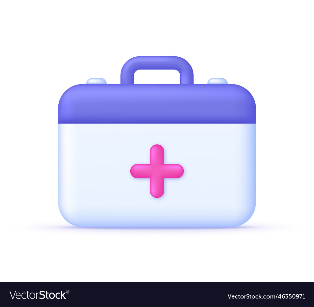3d first aid kit Royalty Free Vector Image - VectorStock