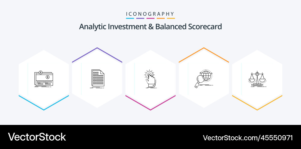 Analytic investment and balanced scorecard 25 Vector Image