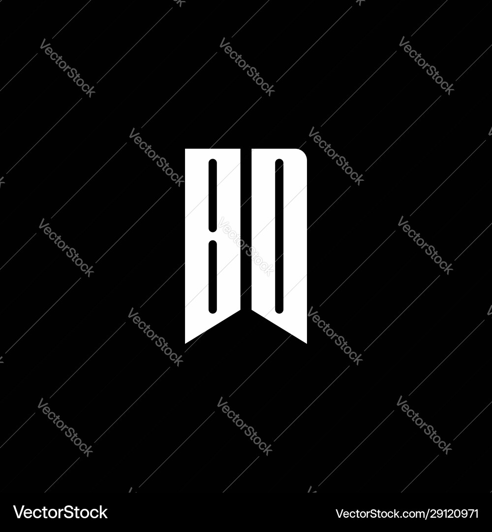 Bd logo monogram with emblem style isolated Vector Image