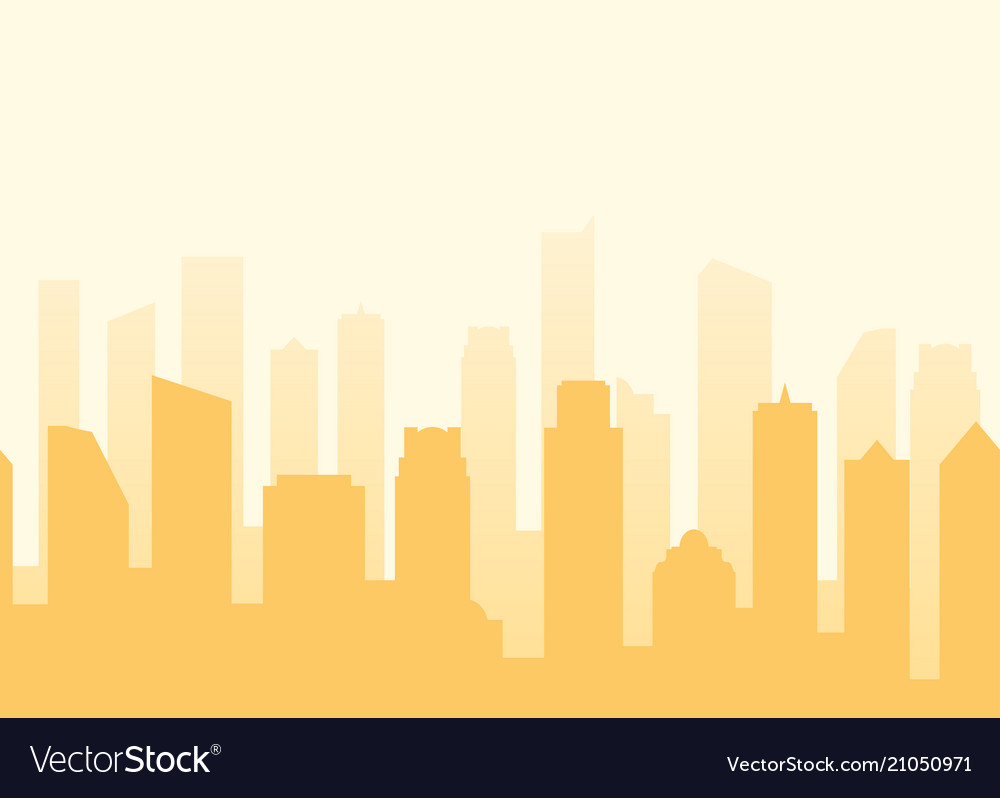 Cityscape background with seamless pattern Vector Image