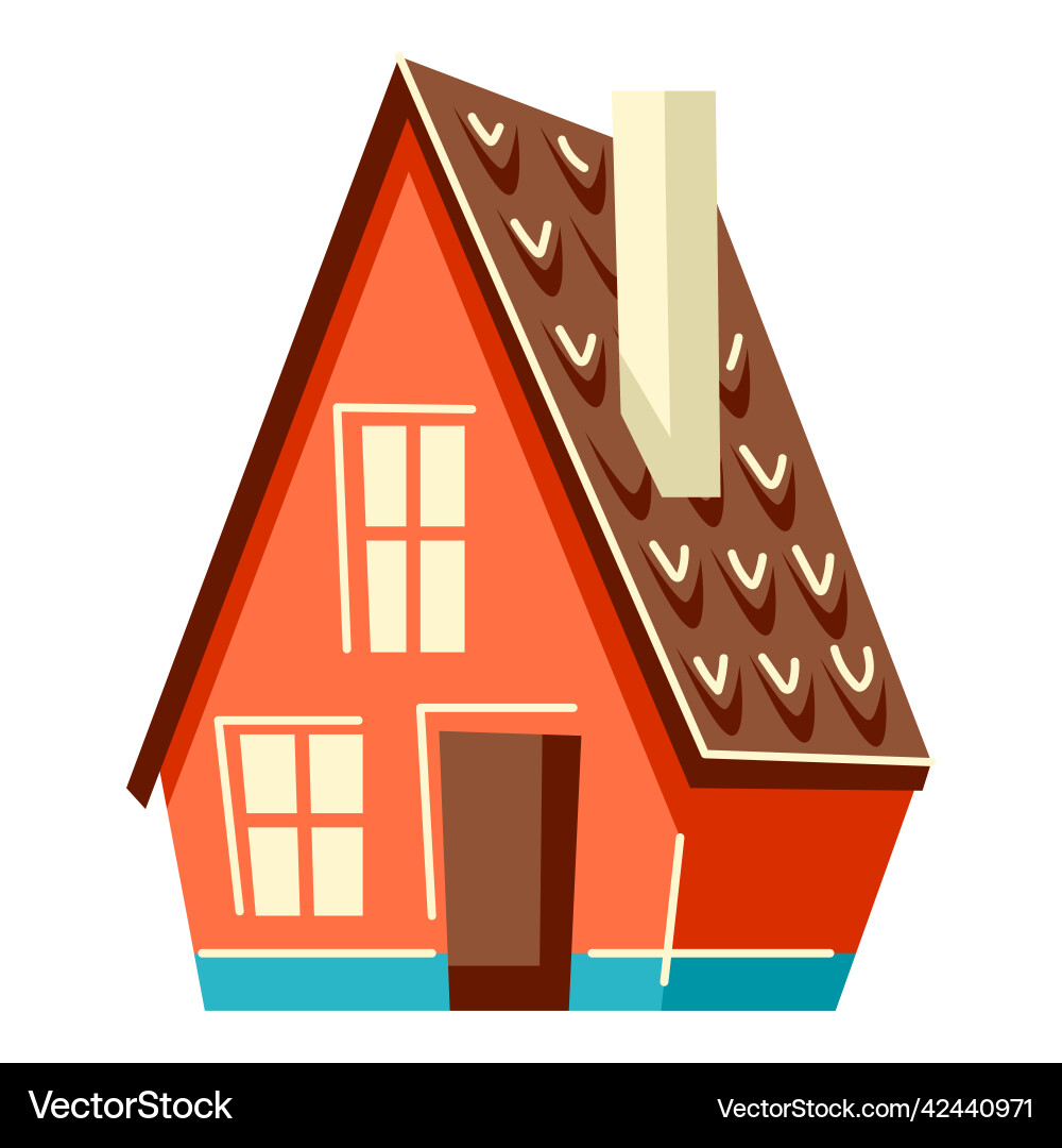 Cute house country cottage image Royalty Free Vector Image