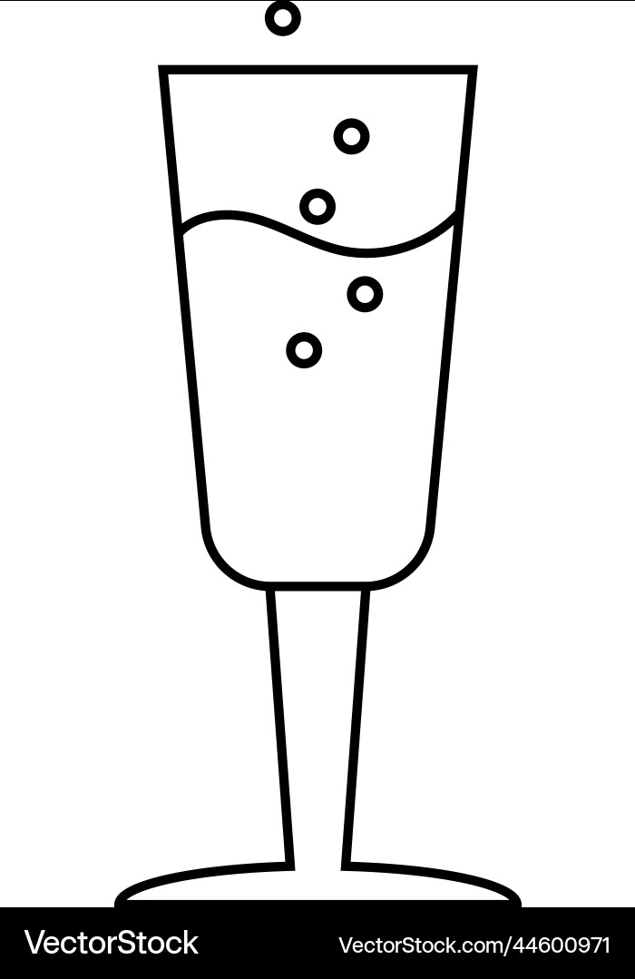 Drink glass icon logo design template isolated Vector Image