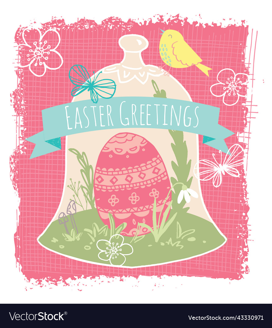 Easter bell jar Royalty Free Vector Image - VectorStock