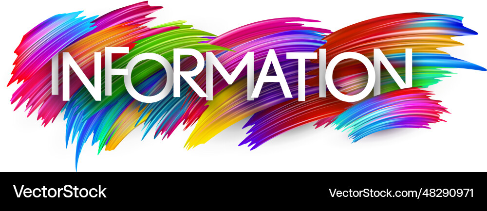 Information paper word sign with colorful Vector Image
