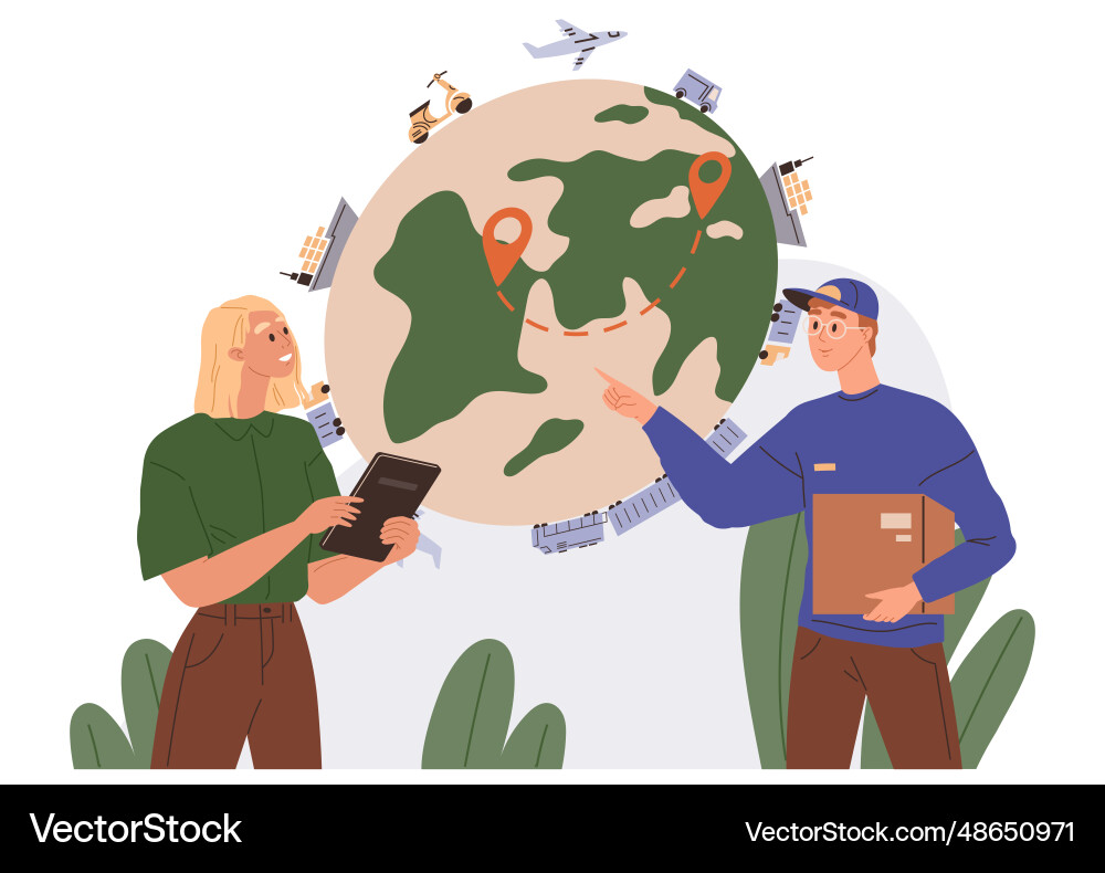 International logistic shipping products Vector Image