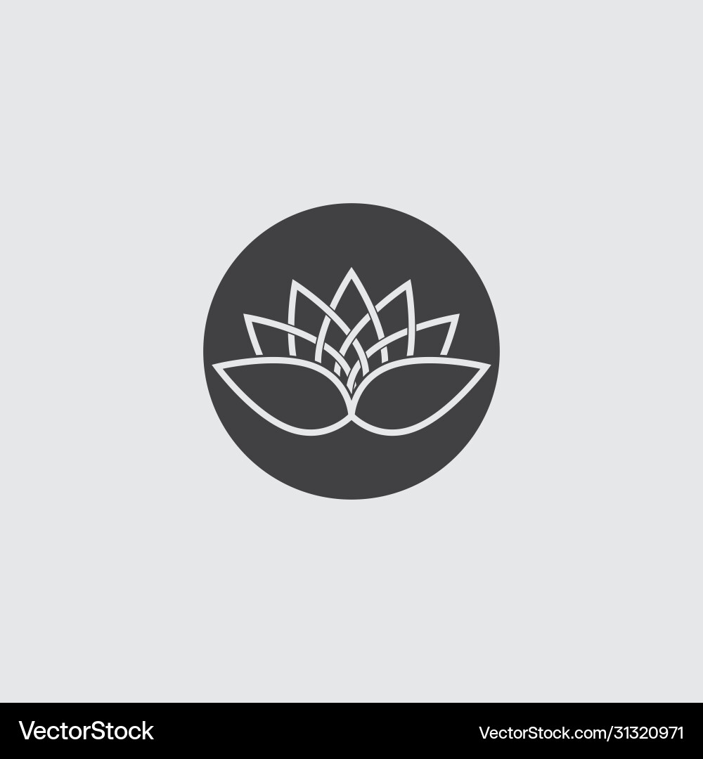 Lotus flower logo and symbol Royalty Free Vector Image