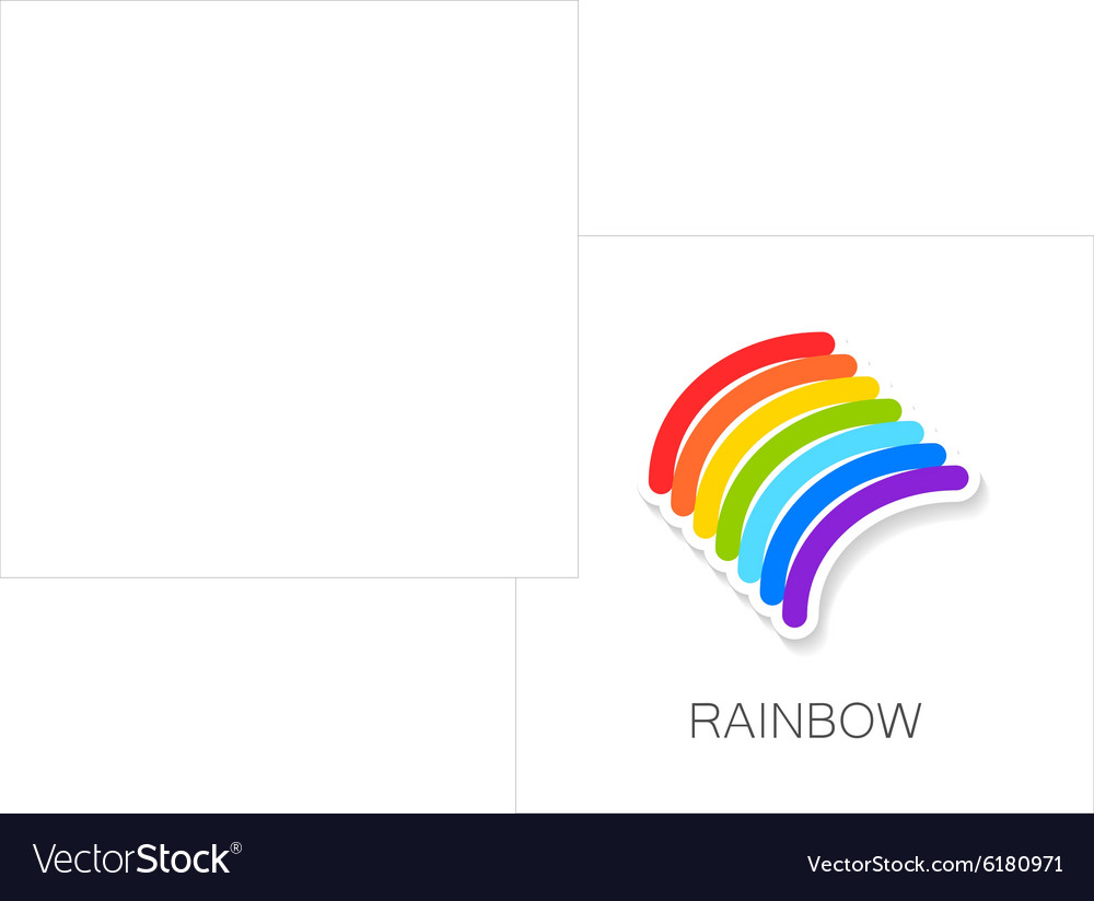 Rainbow logo Royalty Free Vector Image - VectorStock