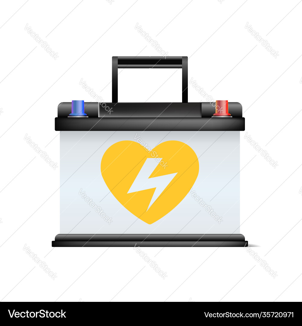 Realistic automobile battery promotion discount Vector Image