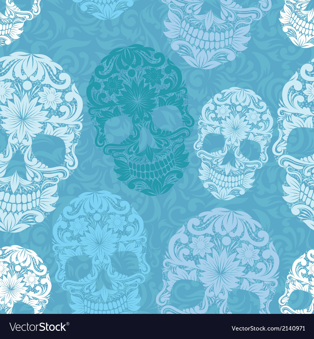 Skull pattern classic Royalty Free Vector Image