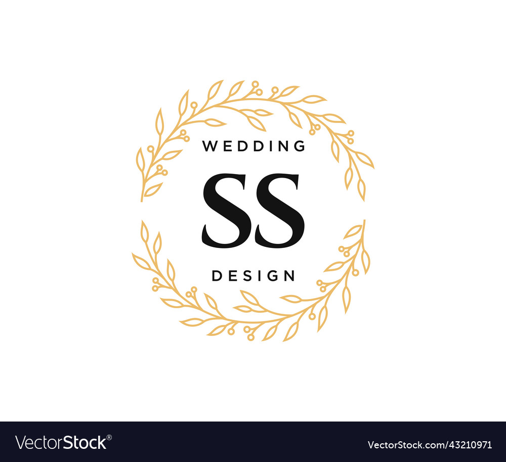 Ss initials letter wedding monogram logos Vector Image