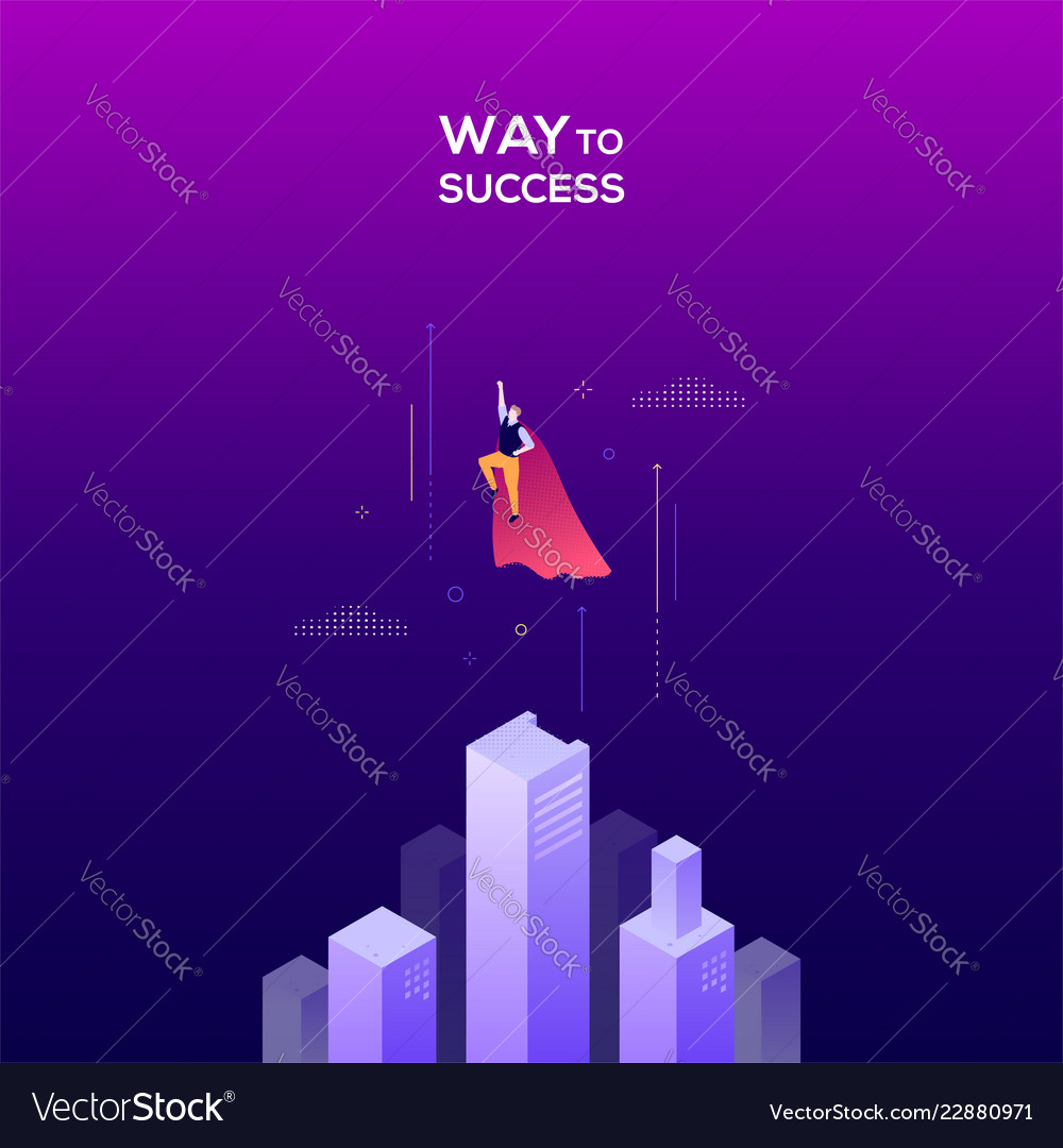 Way to success - modern isometric web Royalty Free Vector Way to success - modern isometric web Royalty Free Vector