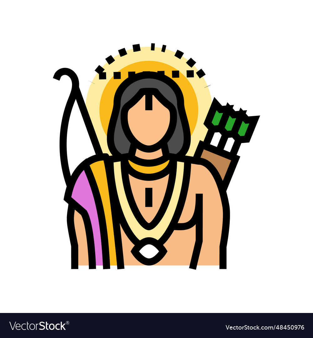 Ayyappan god indian color icon Royalty Free Vector Image Ayyappan god indian color icon Royalty Free Vector Image