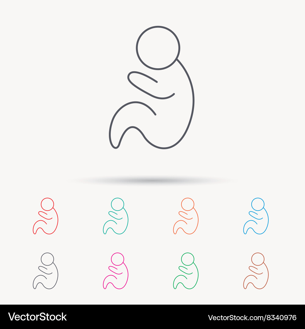 Baby infant icon pediatrics sign Royalty Free Vector Image
