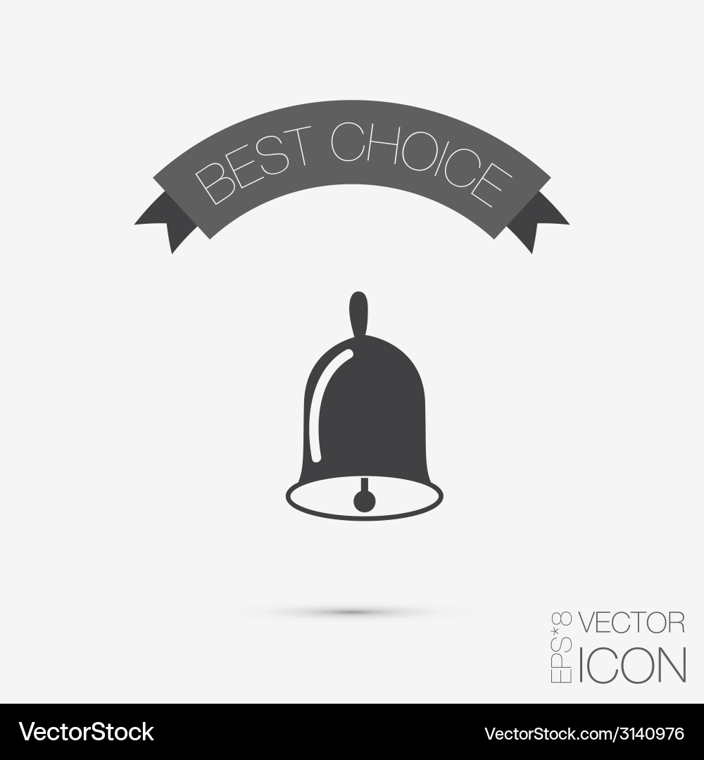 Bell First call A symbol of the school Beginning Vector Image