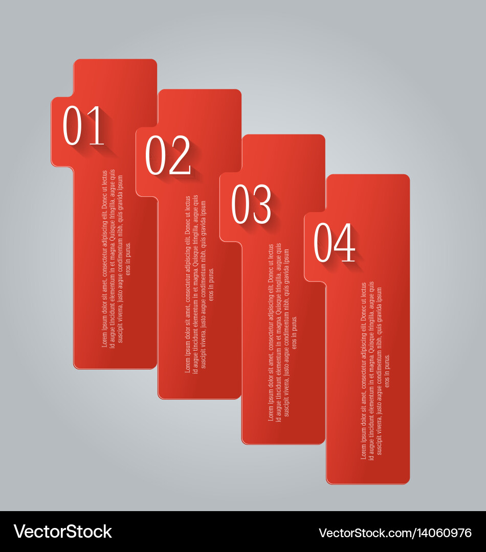 Business infographics template red color Vector Image