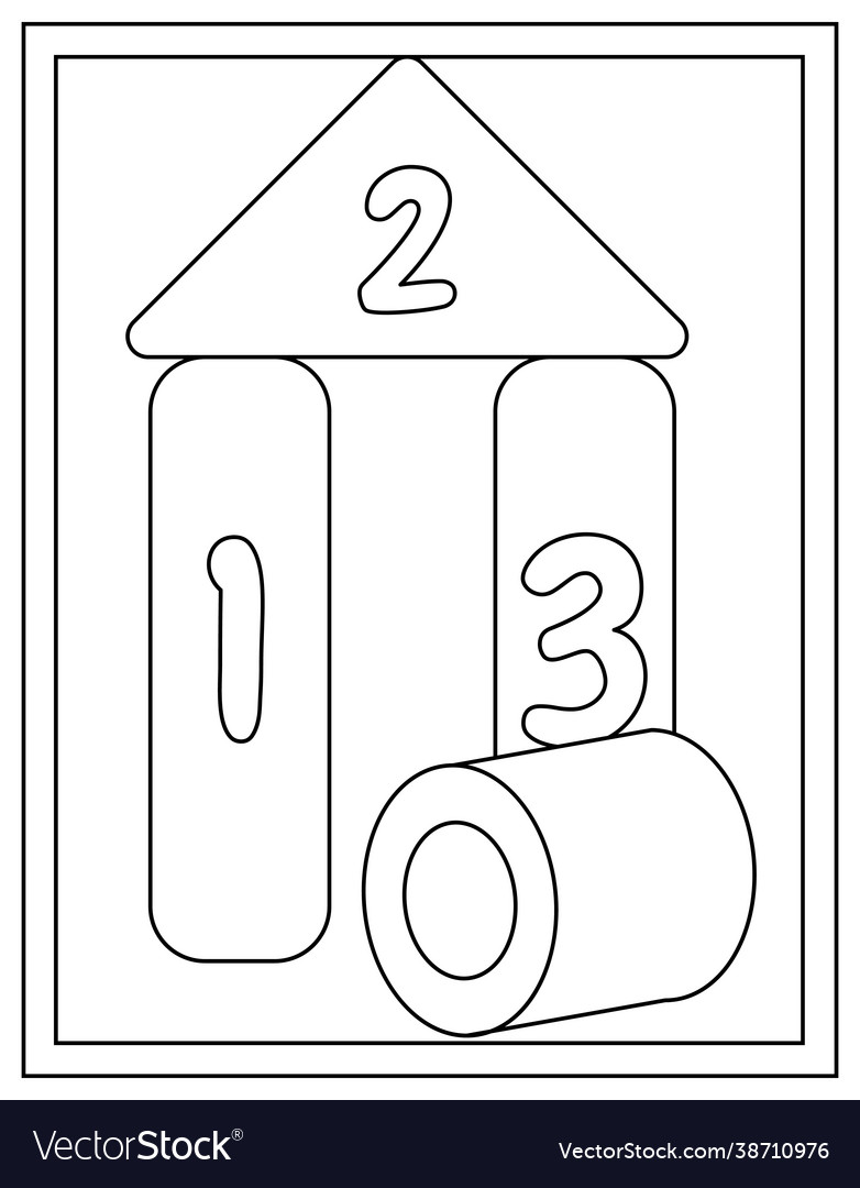 Counting blocks Royalty Free Vector Image - VectorStock
