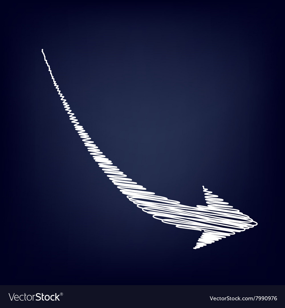 Declining arrow sign Royalty Free Vector Image