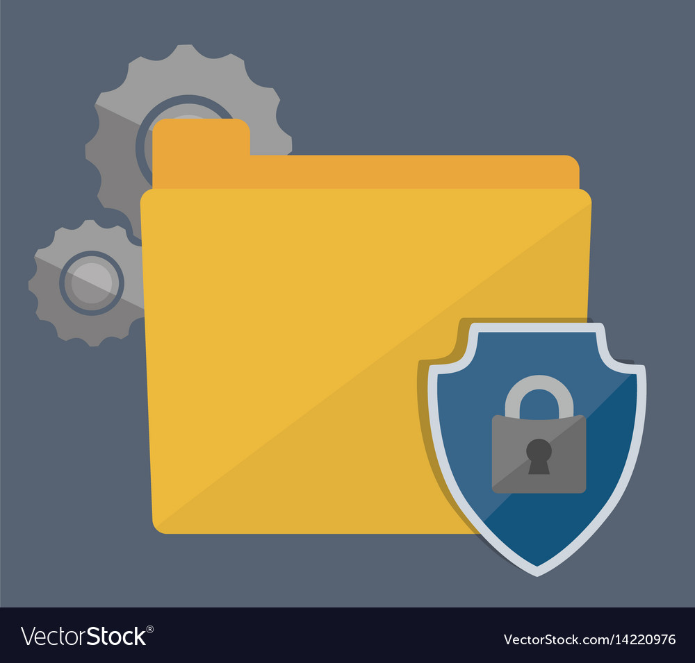 File and security system design Royalty Free Vector Image