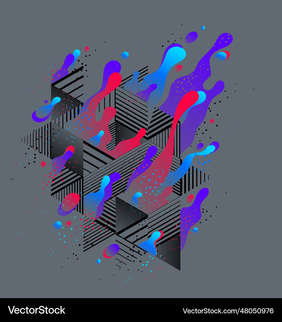 Fluids colorful liquid shapes in motion with Vector Image