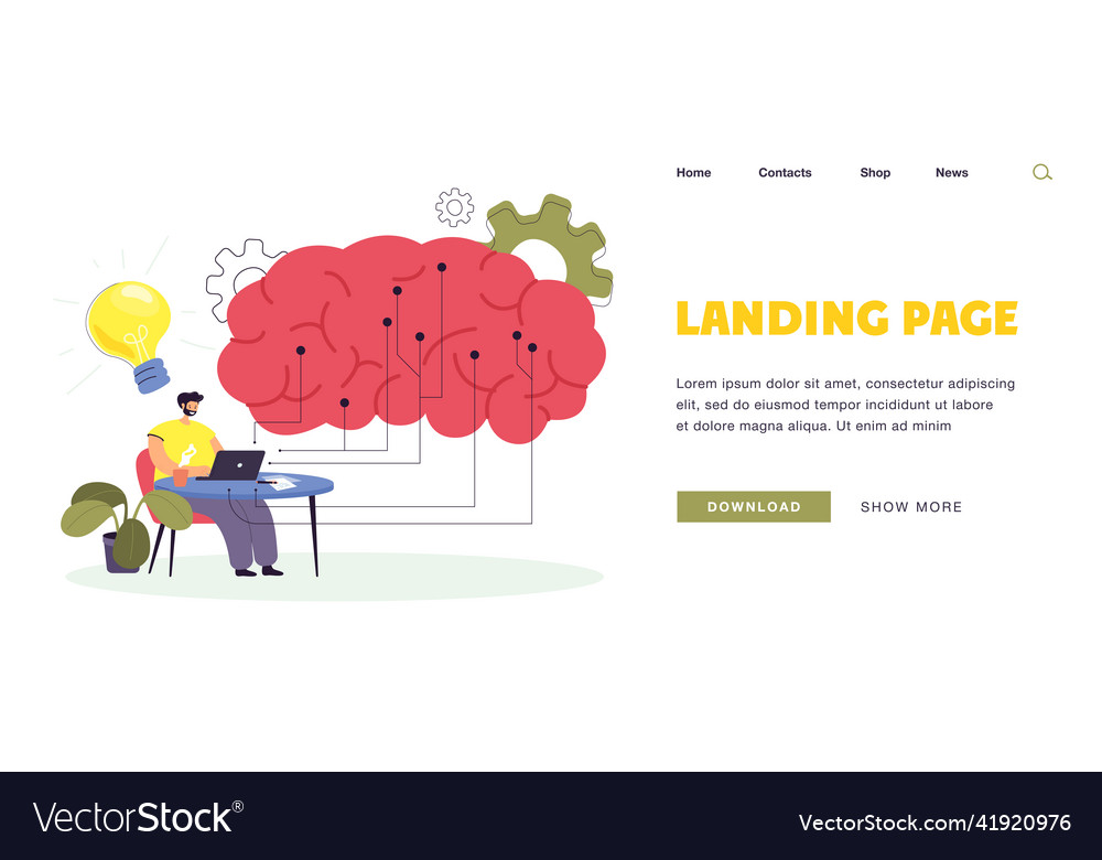 It engineer working with computer using digital Vector Image