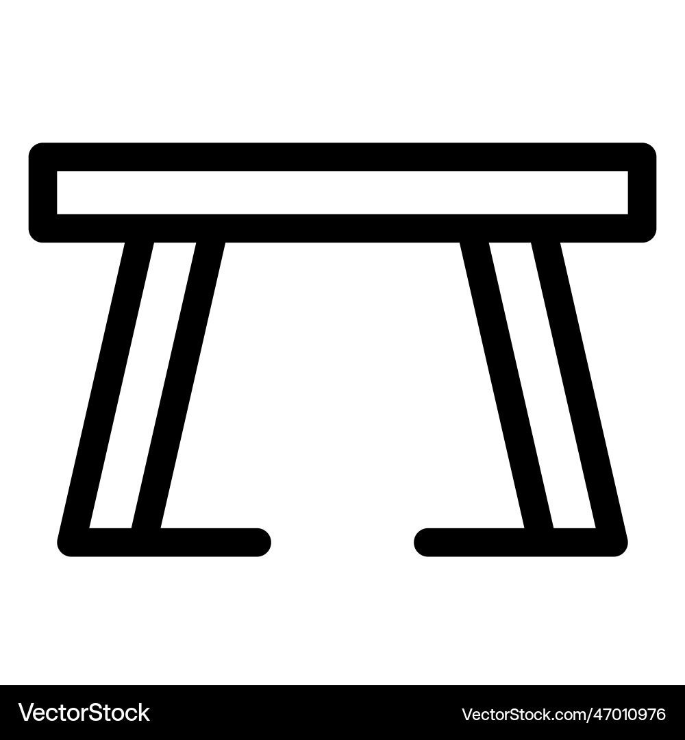 Kitchen table made of wood with large counter Vector Image