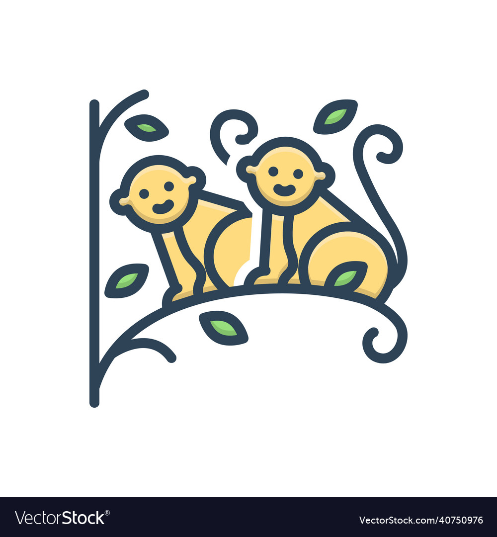 Monkey set on tree Royalty Free Vector Image - VectorStock