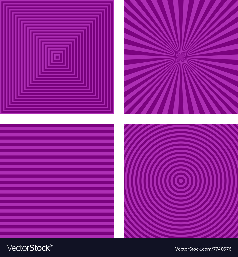Simple purple striped pattern background set Vector Image