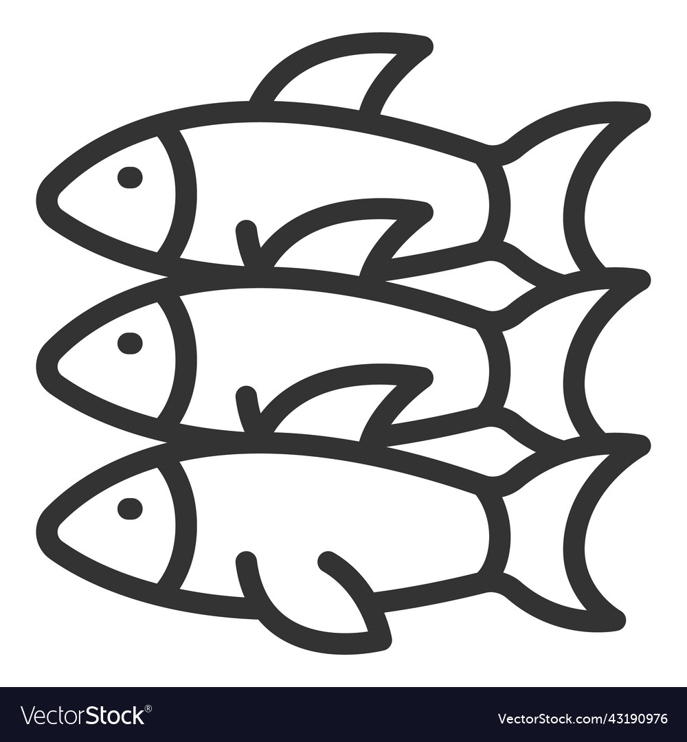 Three fish Royalty Free Vector Image - VectorStock