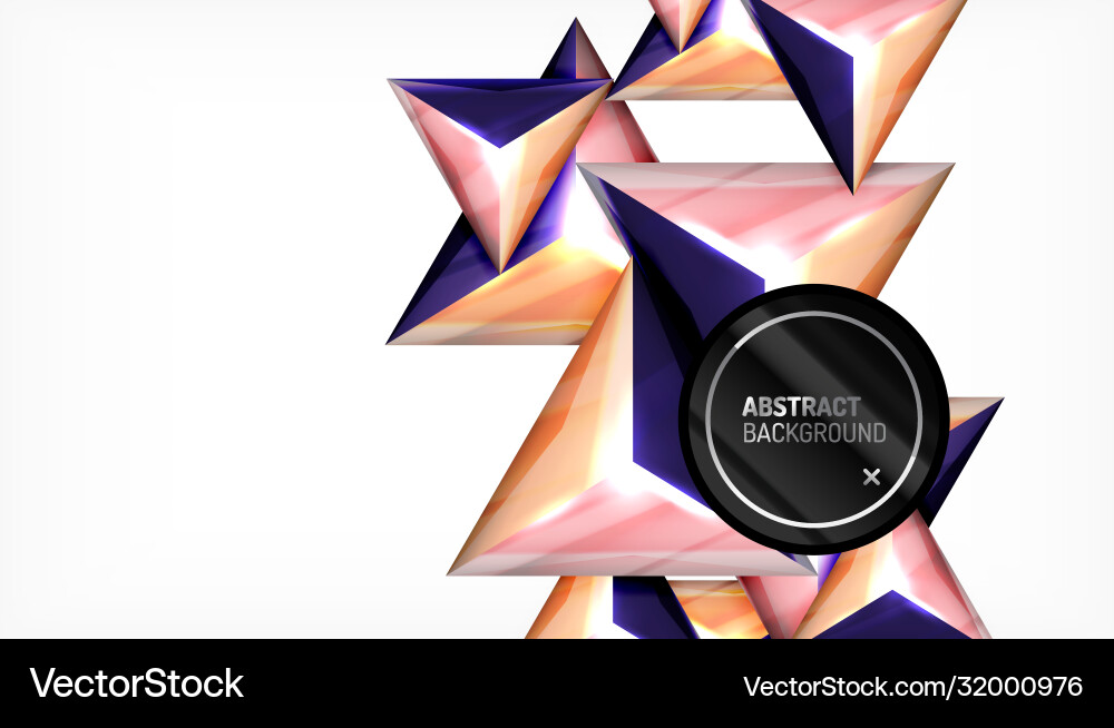 Triangle geometric abstract background Royalty Free Vector