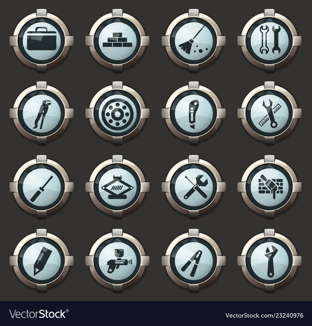 Work tools icons set Royalty Free Vector Image