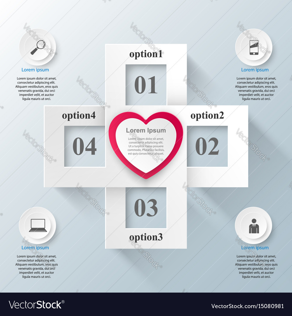 Abstract paper hearts valentines day 3d Royalty Free Vector