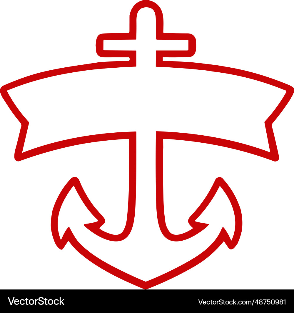 Anchor logo banner design on white background Vector Image