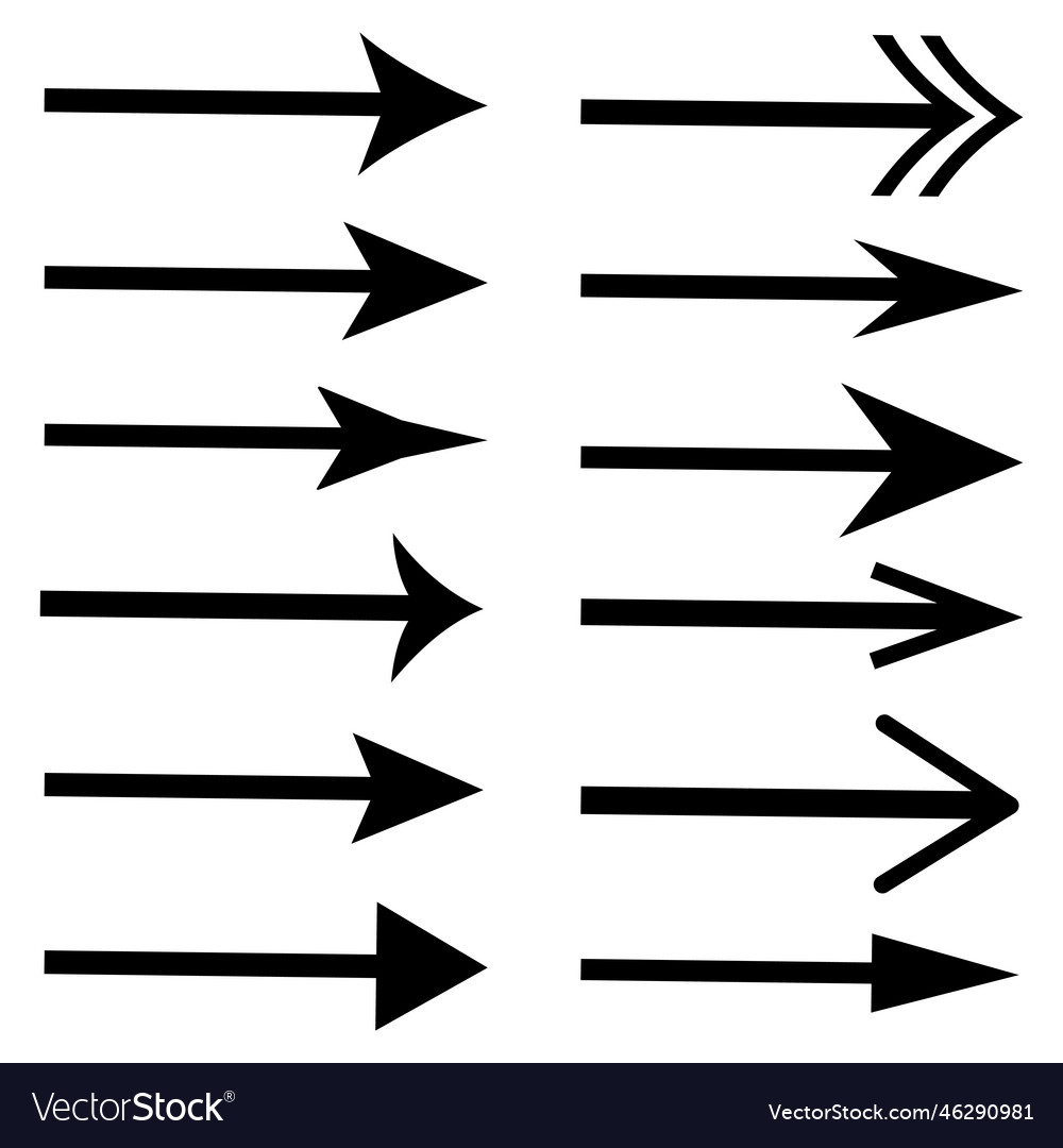 Arrows set arrow icon collection set different Vector Image