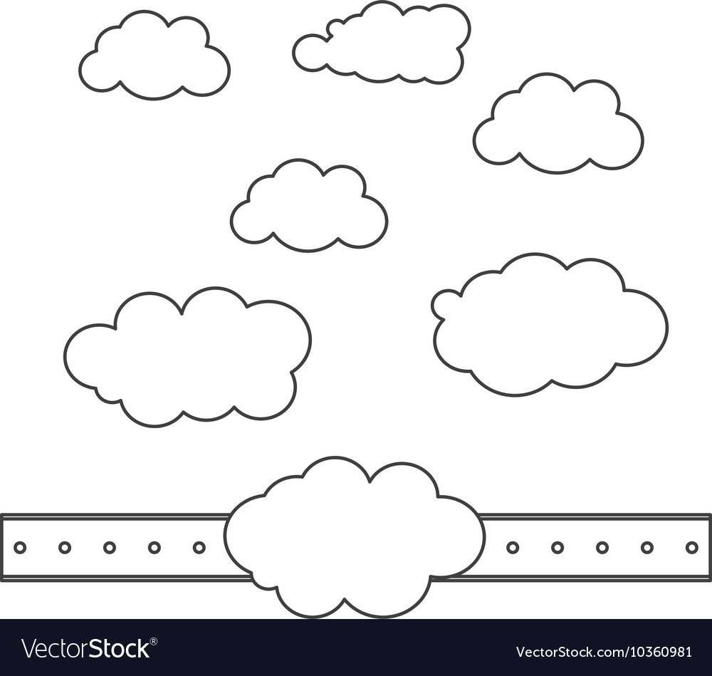 Cloud shape pattern icon Royalty Free Vector Image